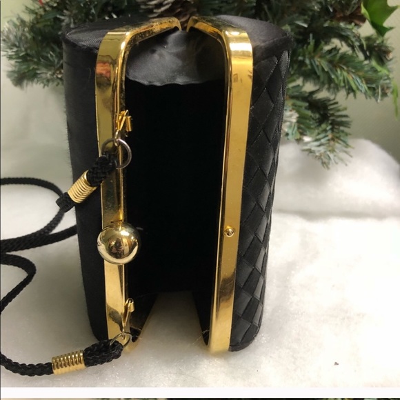 Bags | Black Hard Case Crossbody Bag Clutch | Poshmark